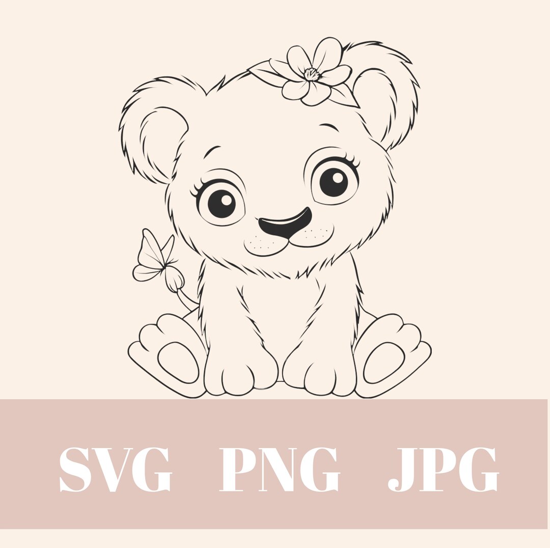Plotter File Lion Baby Cricut Svg - Etsy