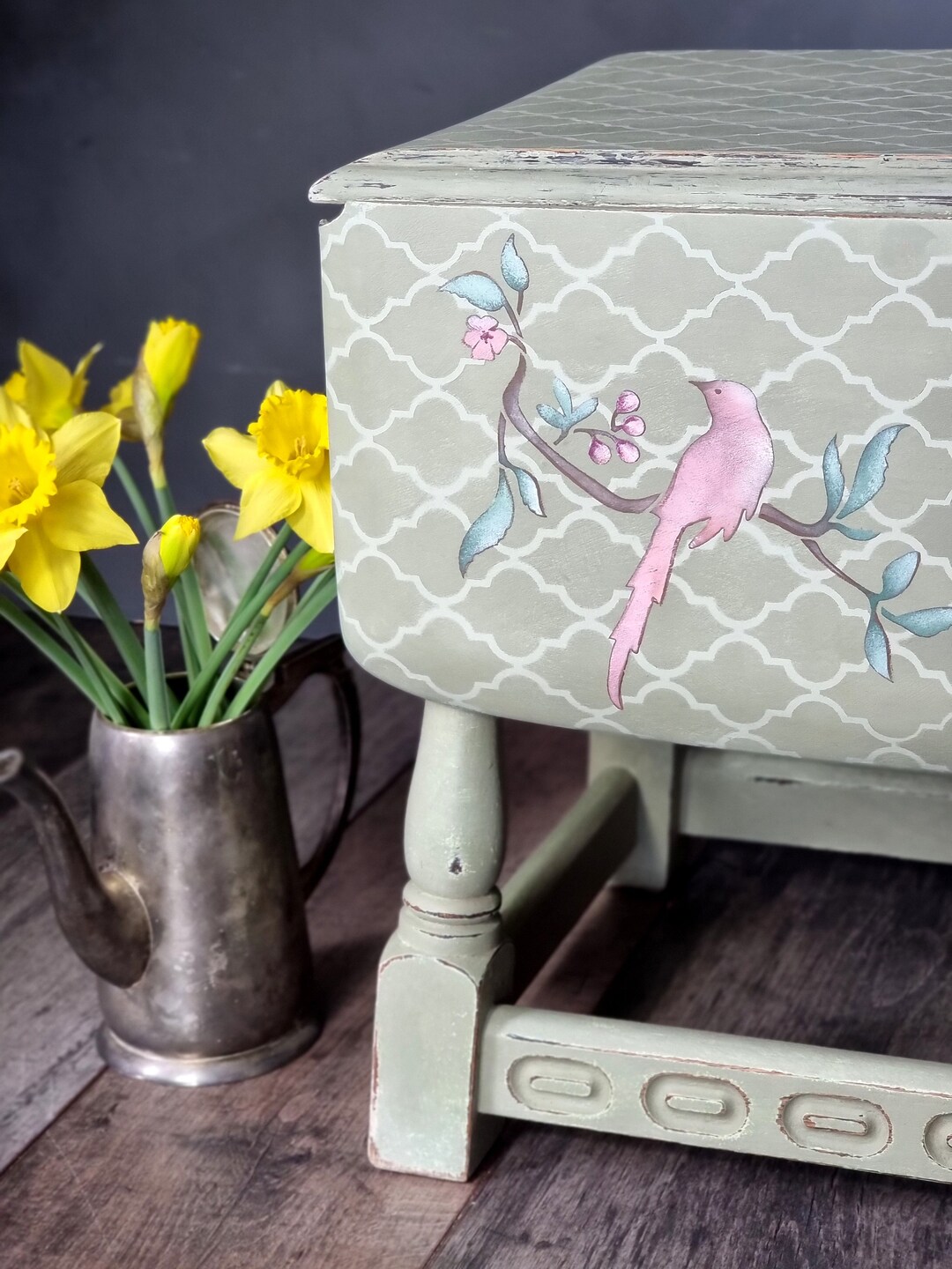 Vintage Small Drop Leaf Coffee Table, Bohemian Side Table - Etsy