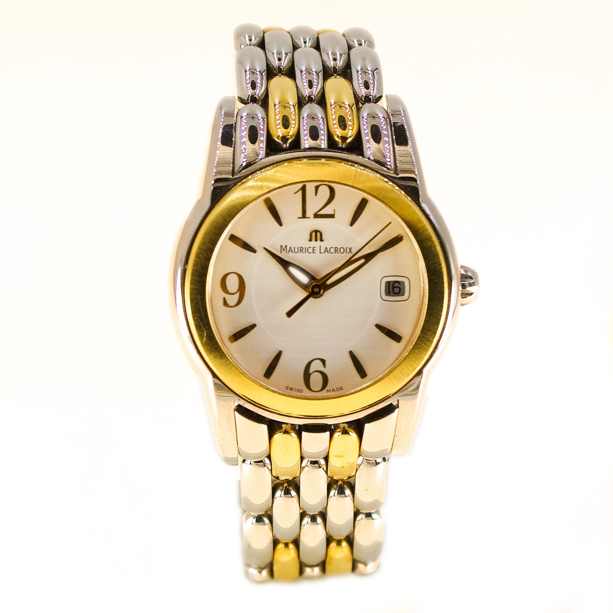 Maurice Laroix Mens Watch Steel and Gold Bracelet Date Indicator UK ...