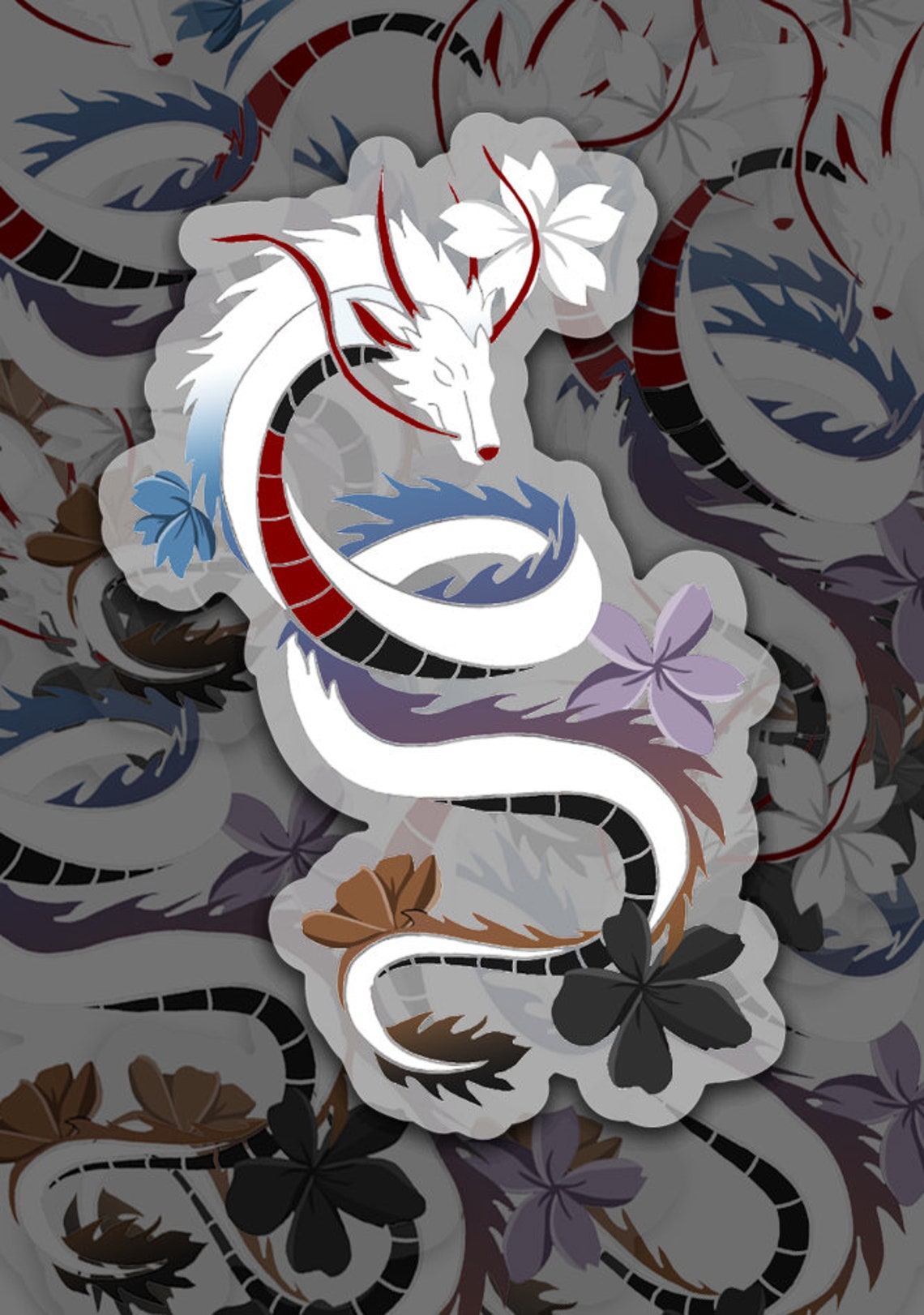 Brazilian Jiu Jitsu Inspired Dragon Sticker - Etsy