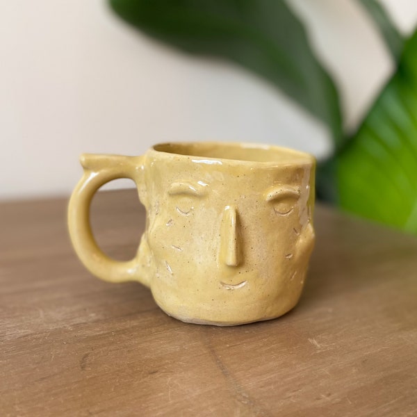 Pottery Face Mug - Etsy
