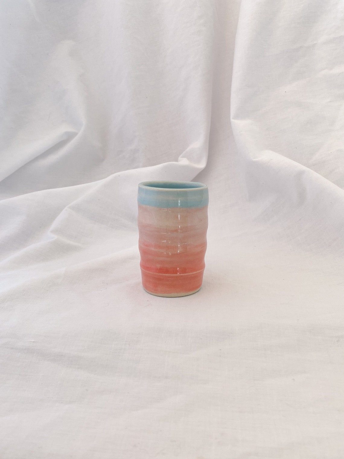 White Stoneware Sunset Ceramic Bump Shot Glass - Etsy