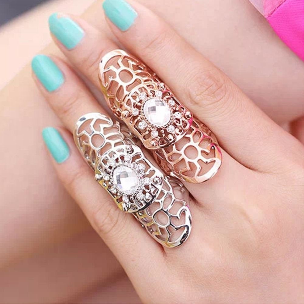 Full Finger Claw Rings, Scroll Joint Crystal Ring, Women /men Fashion ...