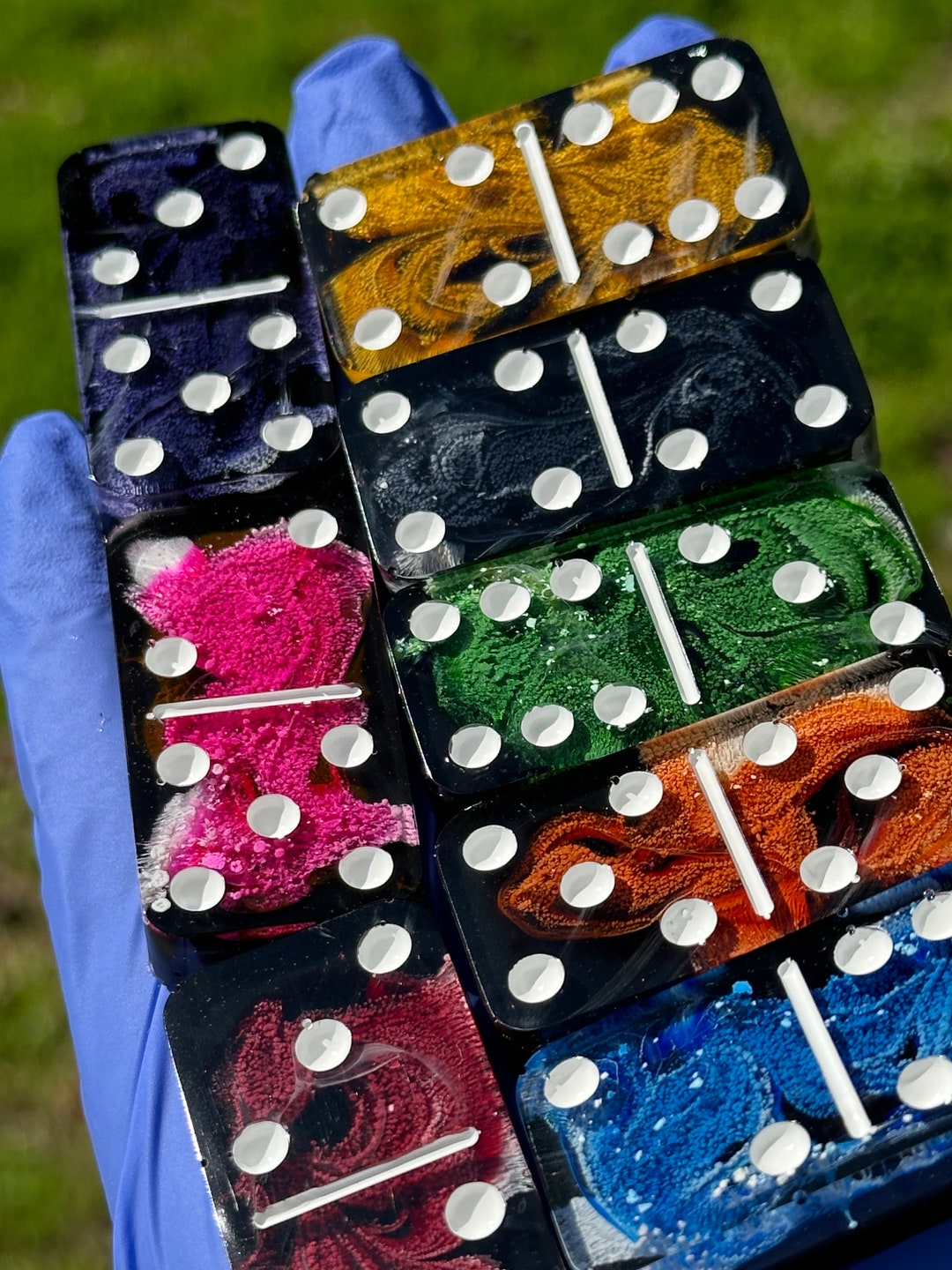 Custom Double 6 Dominoes Family Games Birthday Gifts Wedding Gifts ...