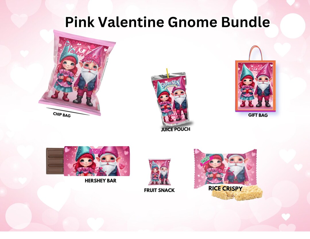 Pink Valentine Gnome 6 Piece Treat Bundle - Etsy