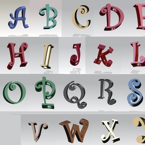 Alphabet Straw Toppers STL File for 3D Printing. ABC Straw Topper Mold ...