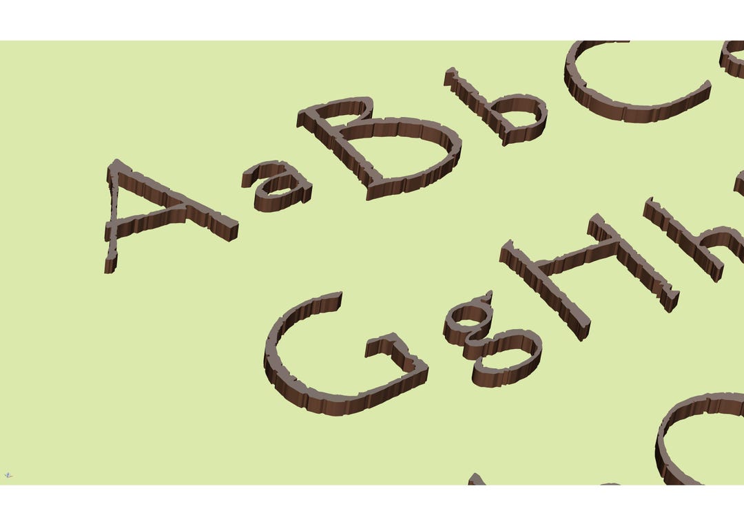 3D Printable English Alphabet Models - Uppercase & Lowercase Letters ...