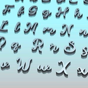 3D Printable English Alphabet Models - Uppercase & Lowercase Letters ...