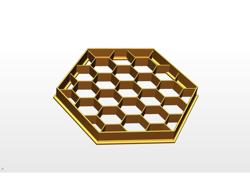 Honeycomb Cookie Honeycomb Stl, Stl Files. Cookie Mold, Bee Biscuit-stl ...