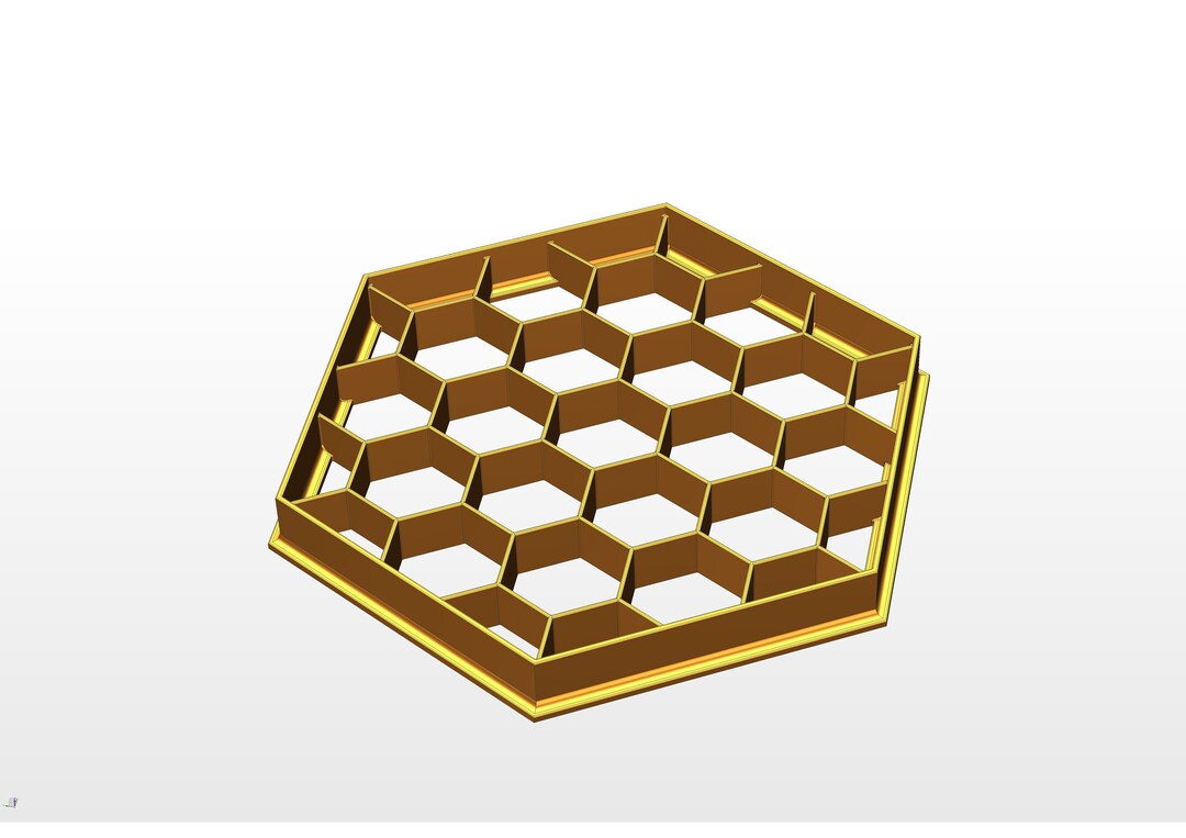 Honeycomb Cookie - Honeycomb Stl, Stl Files. Cookie Mold, Bee Biscuit ...