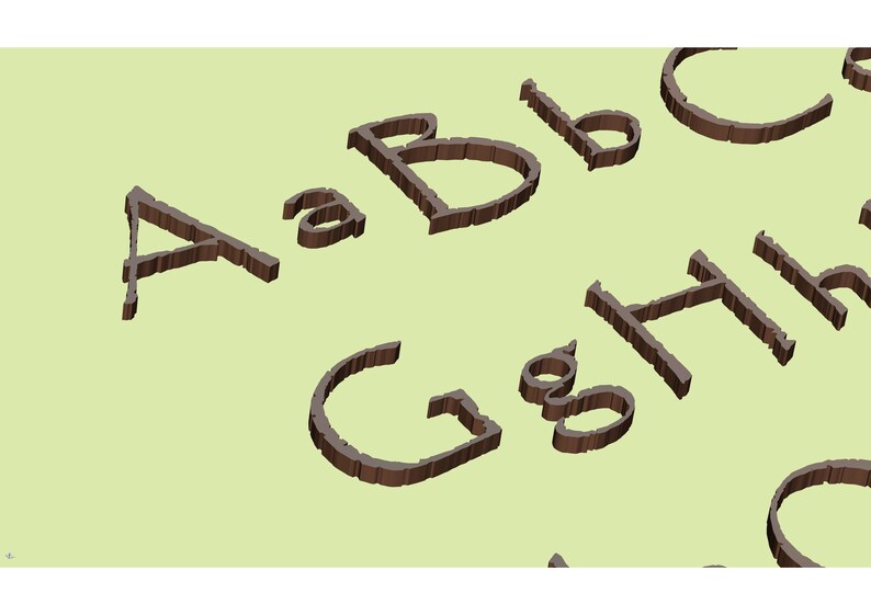 3D Printable English Alphabet Models - Uppercase & Lowercase Letters ...