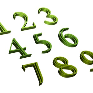 3D Printable Numbers Set - Elegant Designs Inspired by Castellar Font ...