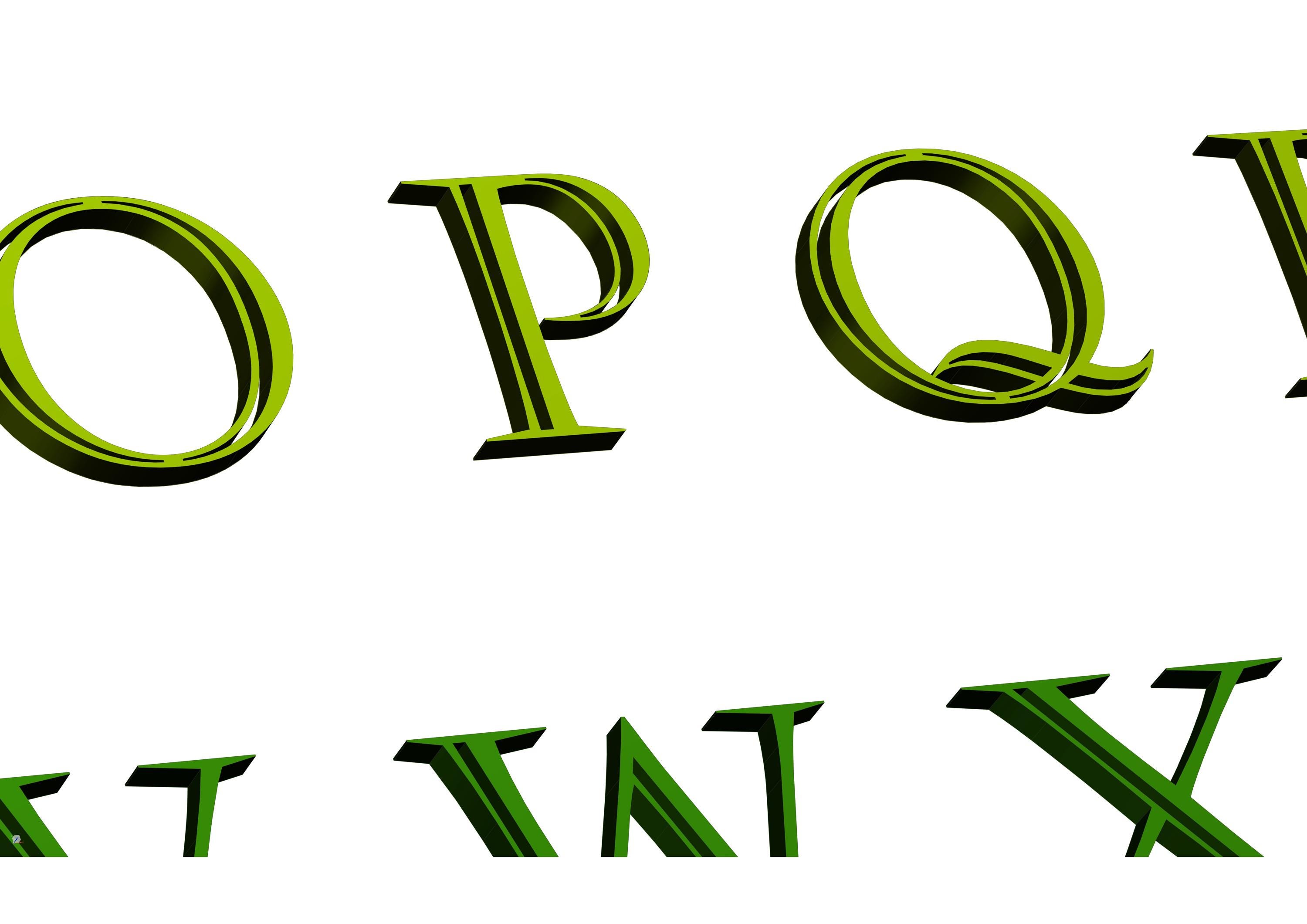 3D Printable Uppercase English Alphabet - Elegant Letters Inspired by ...