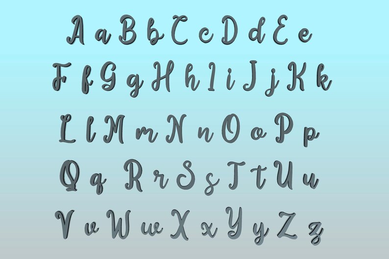 3D Printable English Alphabet Models - Uppercase & Lowercase Letters ...