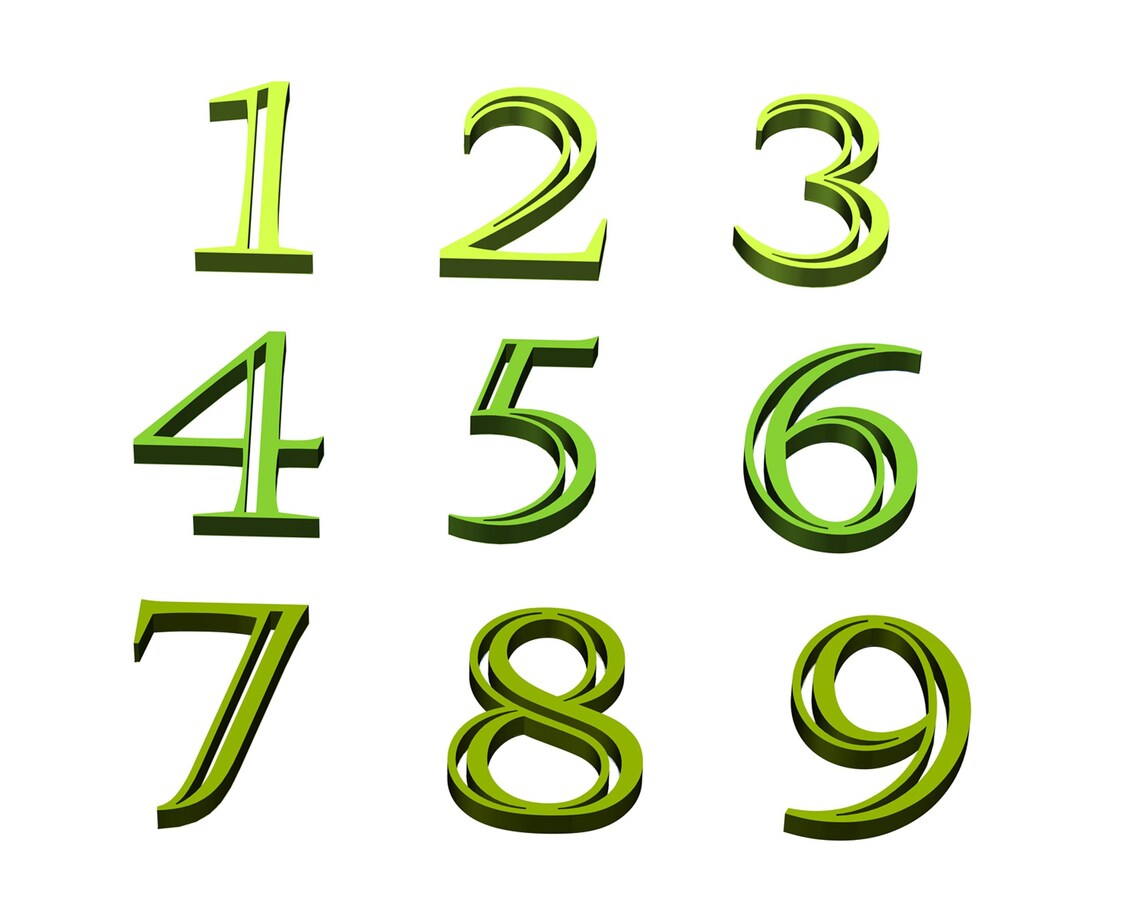 3D Printable Numbers Set - Elegant Designs Inspired by Castellar Font ...