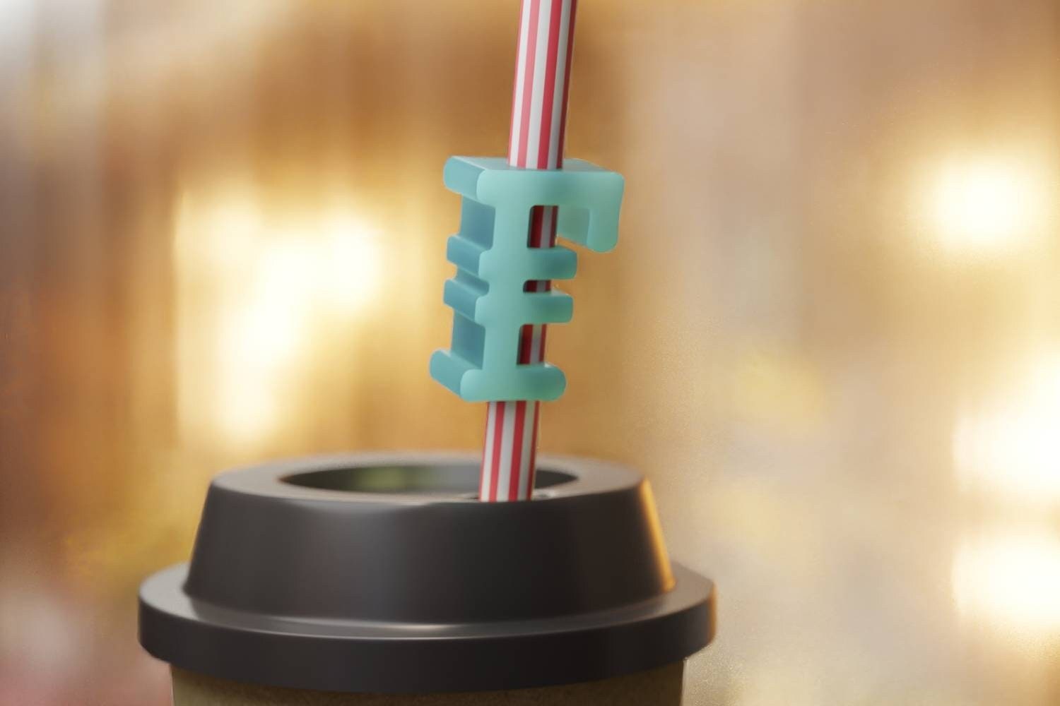 Straw Topper, Franc Sign, 3d Print File, Stl Files. Tropical Straw ...