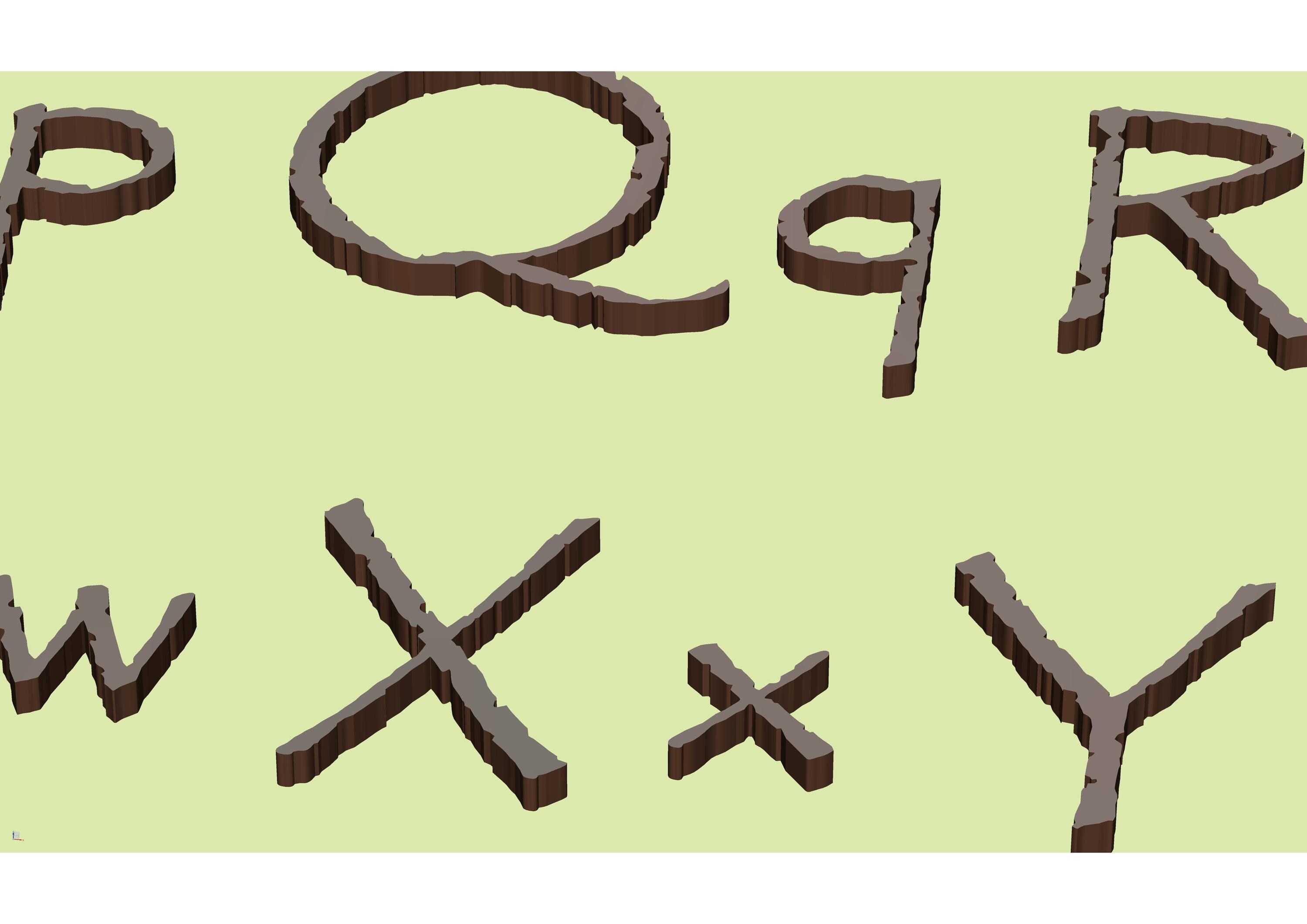 3D Printable English Alphabet Models - Uppercase & Lowercase Letters ...