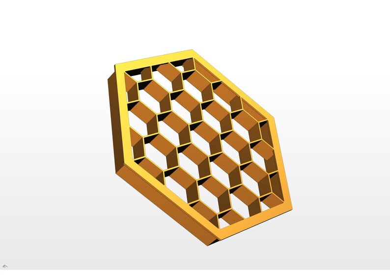 Honeycomb Cookie - Honeycomb Stl, Stl Files. Cookie Mold, Bee Biscuit ...