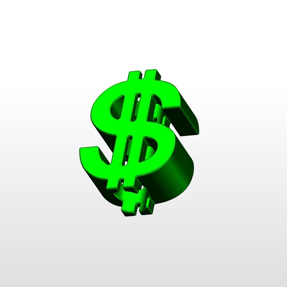 Straw Topper Dollar Sign 3d Print File Stl Files. Tropical | Etsy