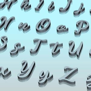 3D Printable English Alphabet Models - Uppercase & Lowercase Letters ...