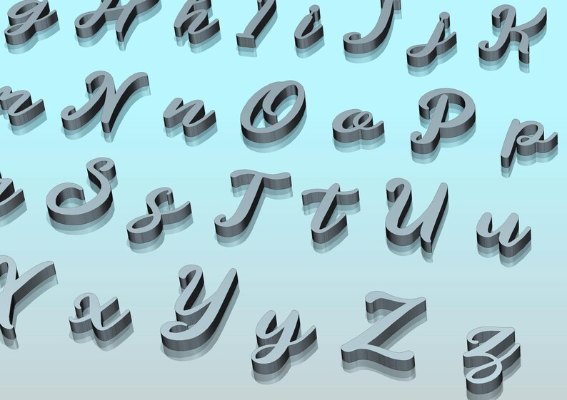 3D Printable English Alphabet Models - Uppercase & Lowercase Letters ...