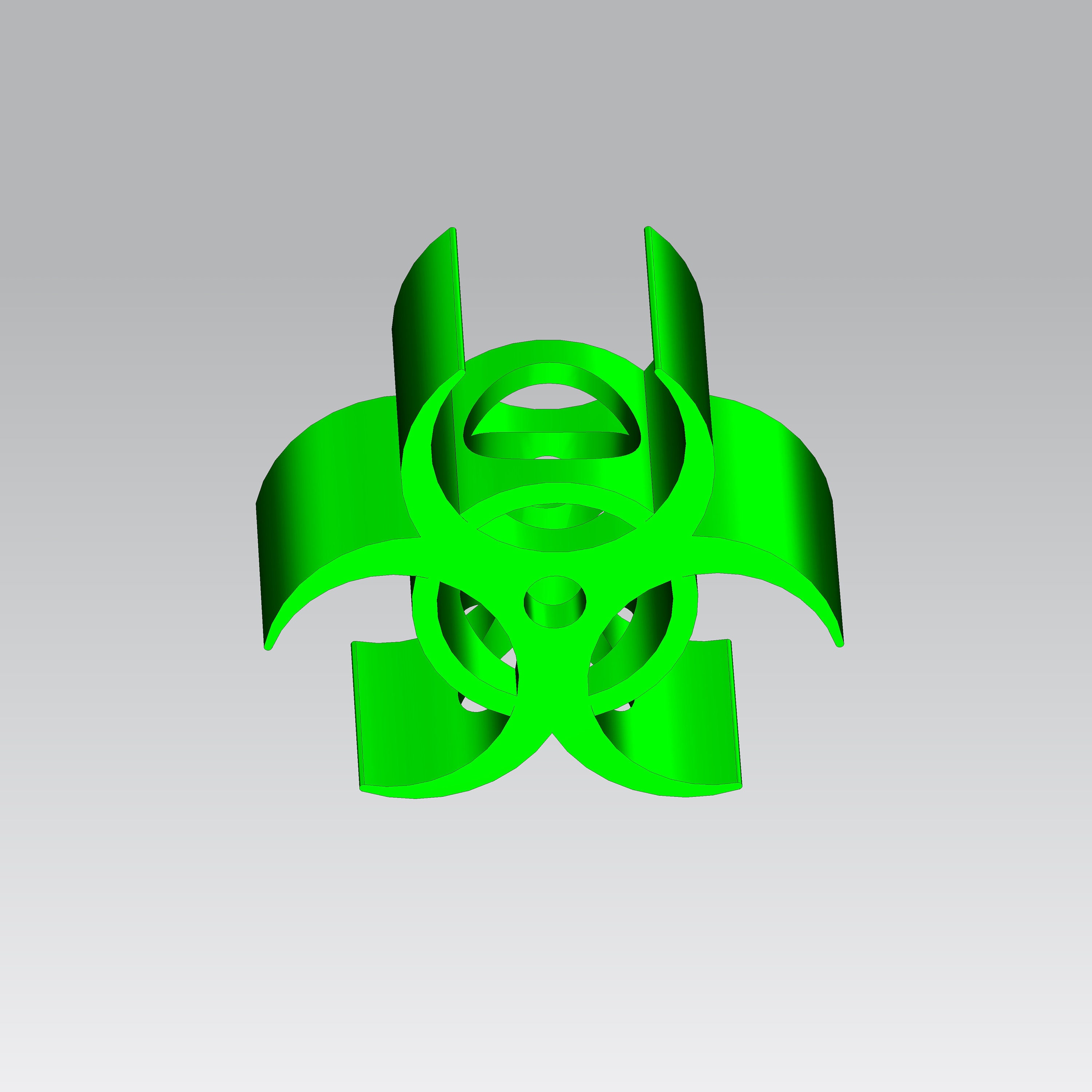 Biohazard Sign - Straw Topper, 3d Print File, Stl Files. Tropical Straw ...