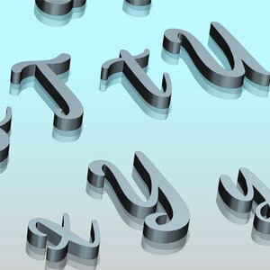 3D Printable English Alphabet Models - Uppercase & Lowercase Letters ...