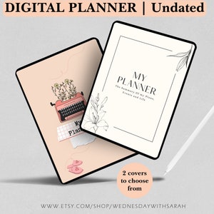 Undated Digital Planner iPad Planner PDF Planner Work With Goodnotes ...