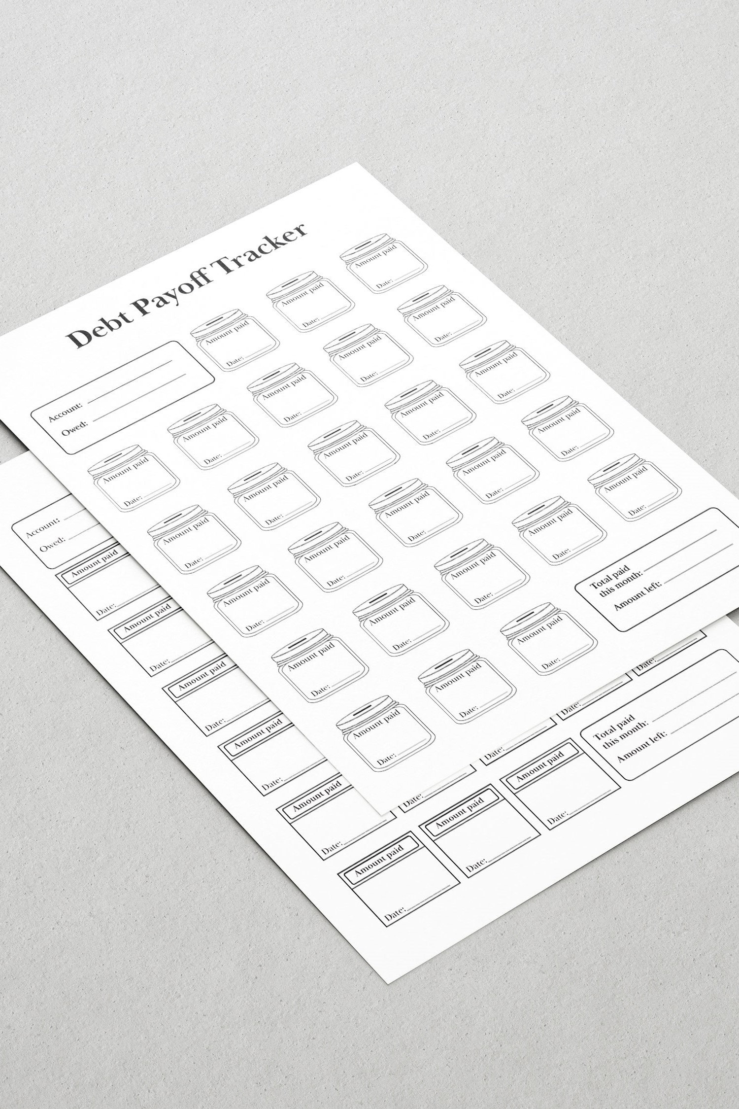 Debt Payoff Tracker Bundle (2 Versions) A4, A5, Letter PDF Printable ...