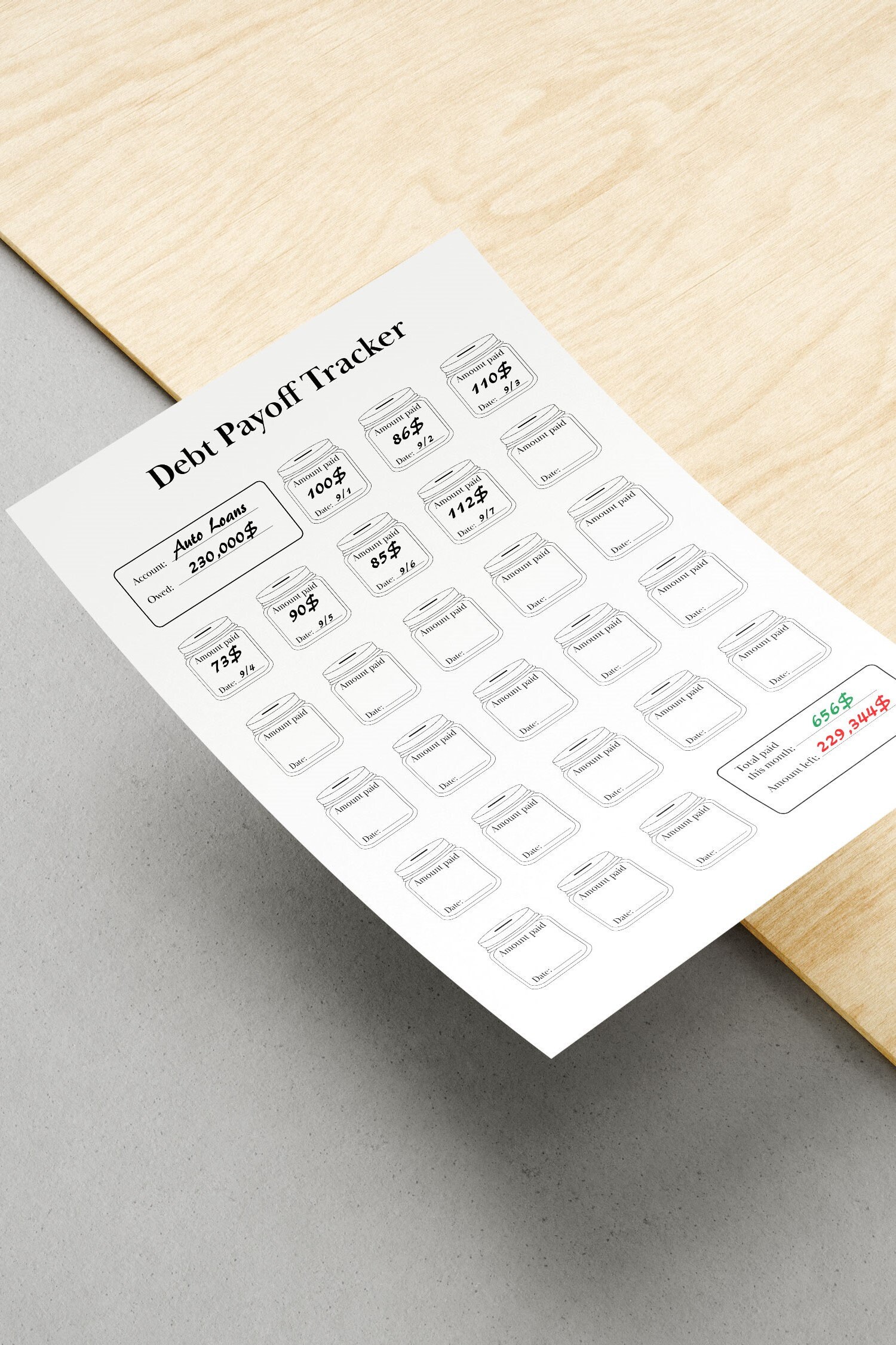 Debt Payoff Tracker Bundle (2 Versions) A4, A5, Letter PDF Printable ...