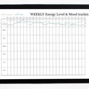 Energy Level and Mood Tracker Weekly Daily Hourly Physical - Etsy