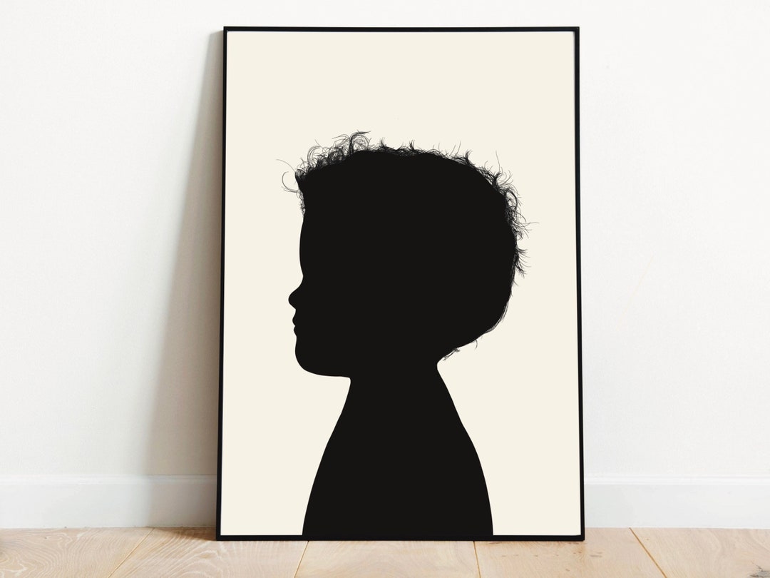 Silhouette Portraits Side Profile Prints Created From Your Photo ...