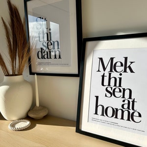 Yorkshire Dialect Print, Yorkshire Slang, Mek Thi Sen at Home ...