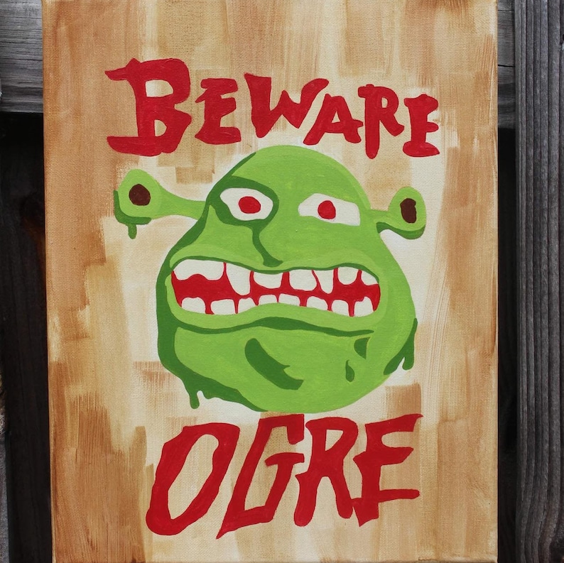 Shrek - Beware Ogre - Etsy