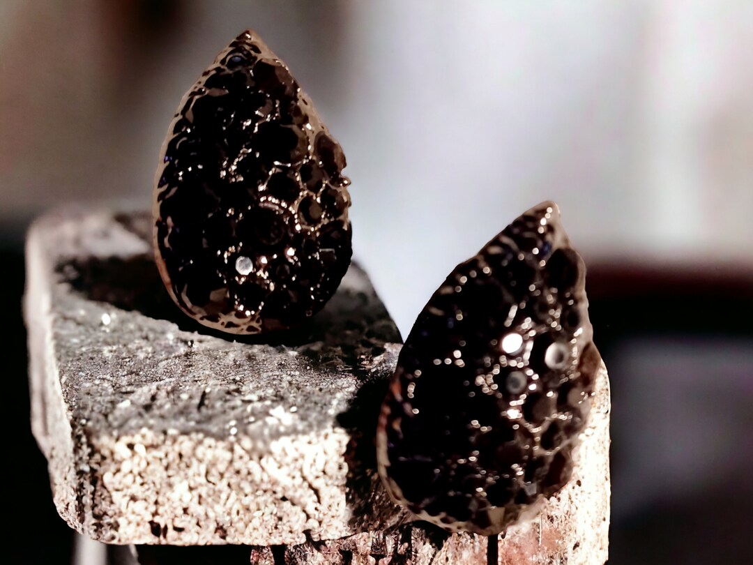 Chunky Crystal Avant Garde Stud Clip on Earrings - Etsy