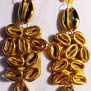 Handmade Clip on Wood and Cowrie Shell Earrings - Etsy