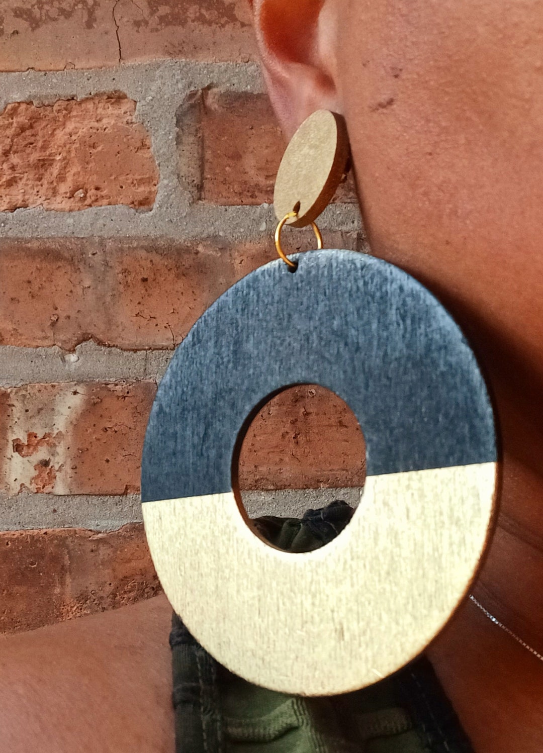 Extra Large Abstract Handpainted Clip on Earrings - Etsy