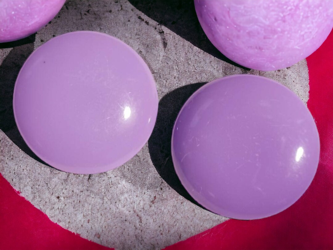 Extra Large Vintage Acrylic Stud Clip on Earrings Lilac - Etsy