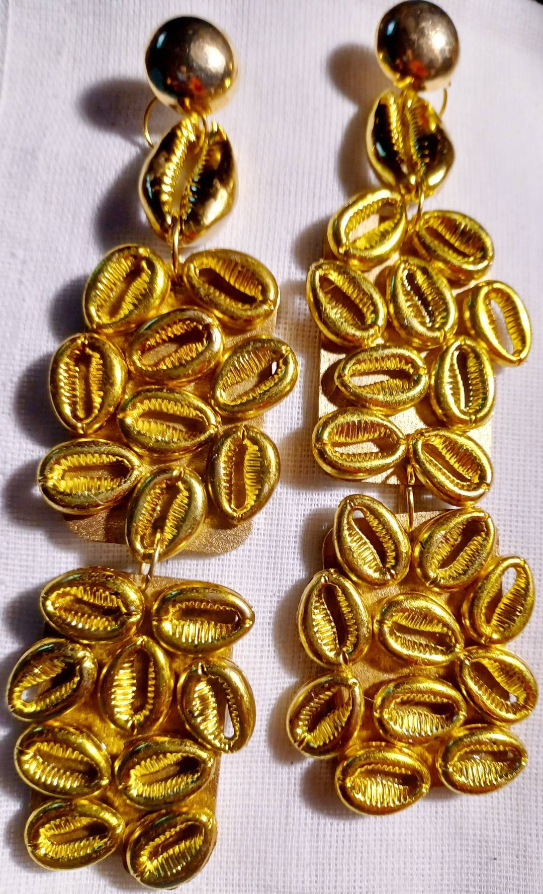 Extra Large Handmade Cowrie Shell Earrings Pierced Ears - Etsy