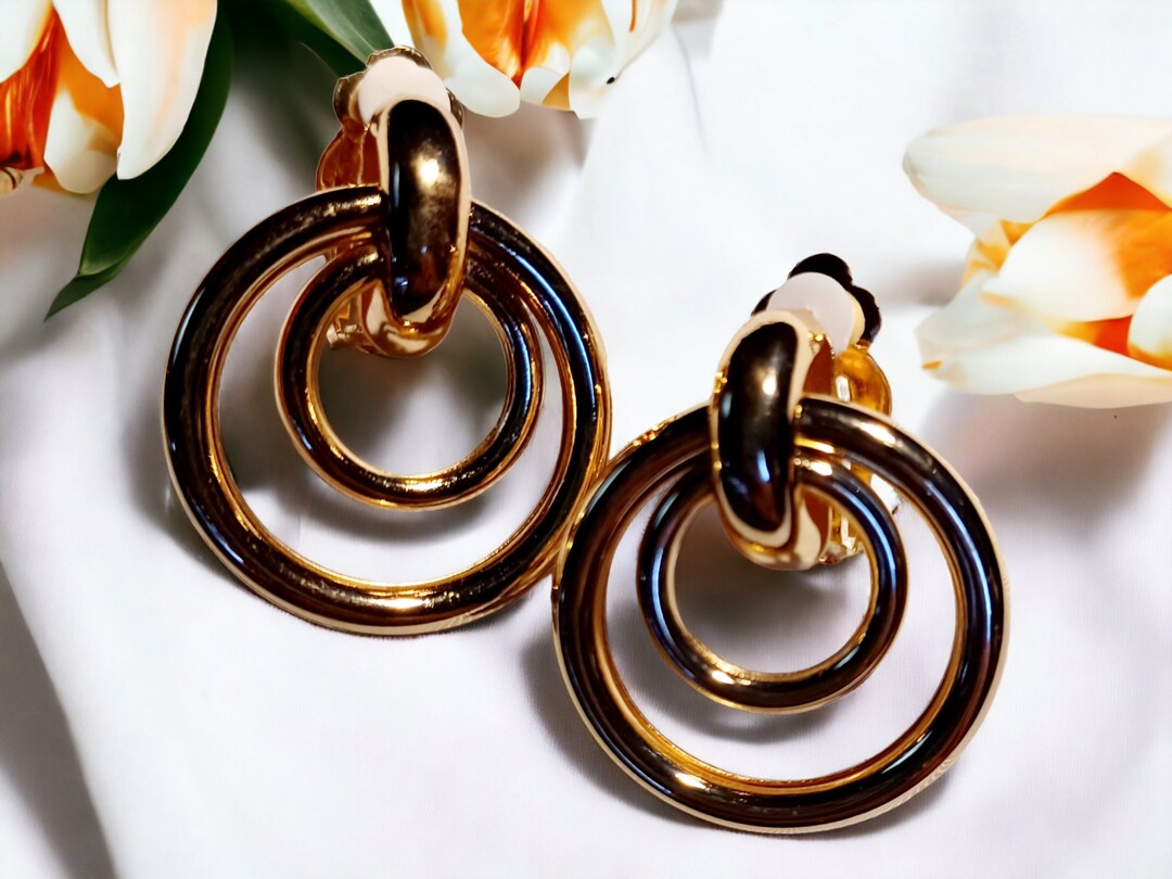 Classic Clip on Small Multi Hoop Earrings Gold - Etsy