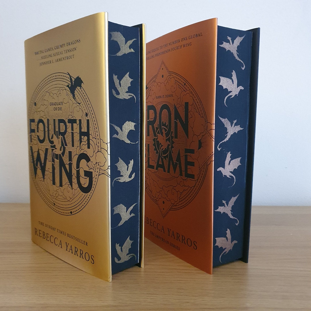 Fourth Wing and Iron Flame by Rebecca Yarros Stencilled - Etsy Canada
