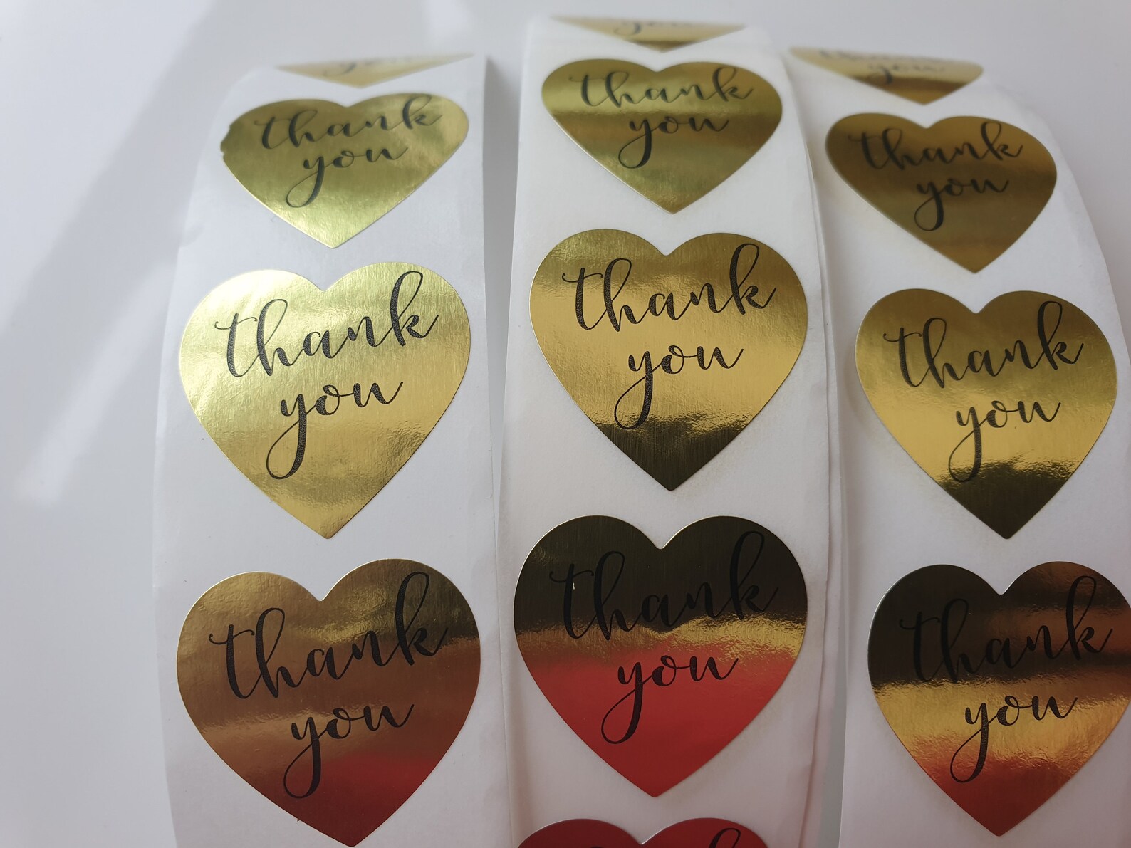 100X Golden Heart Adhesive Label Sticks Gift Tag Stickers Gold | Etsy