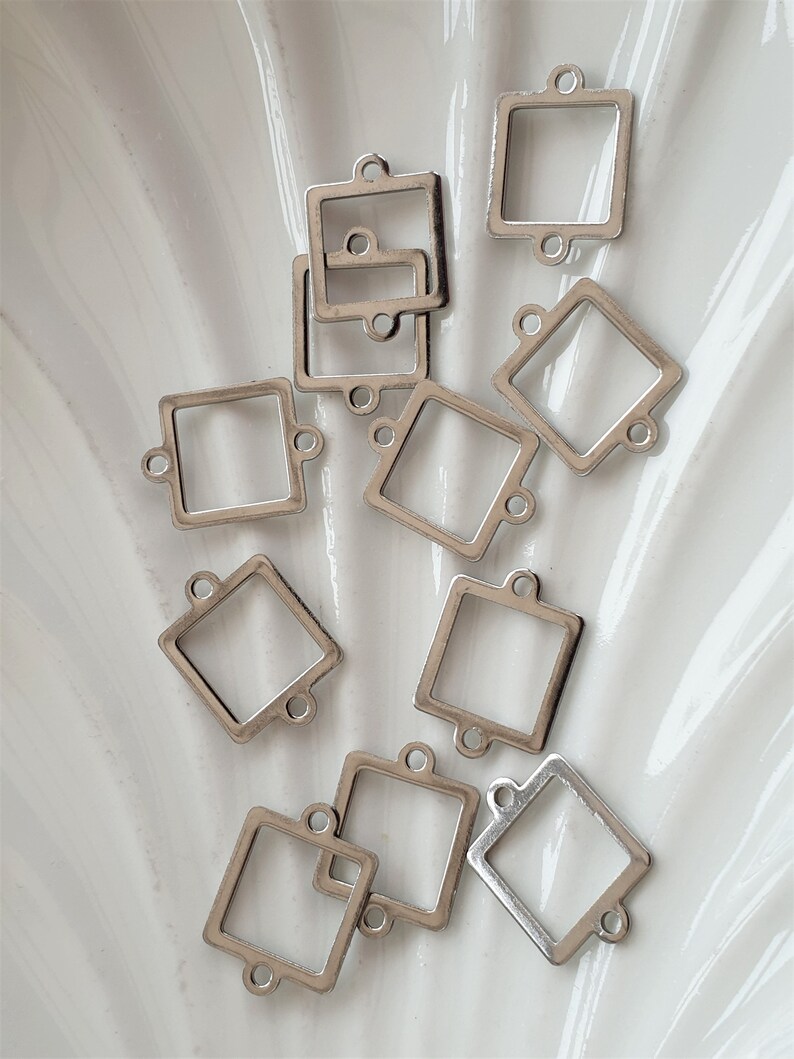 10 X Stainless Steel Square Connectors Square Links - Etsy