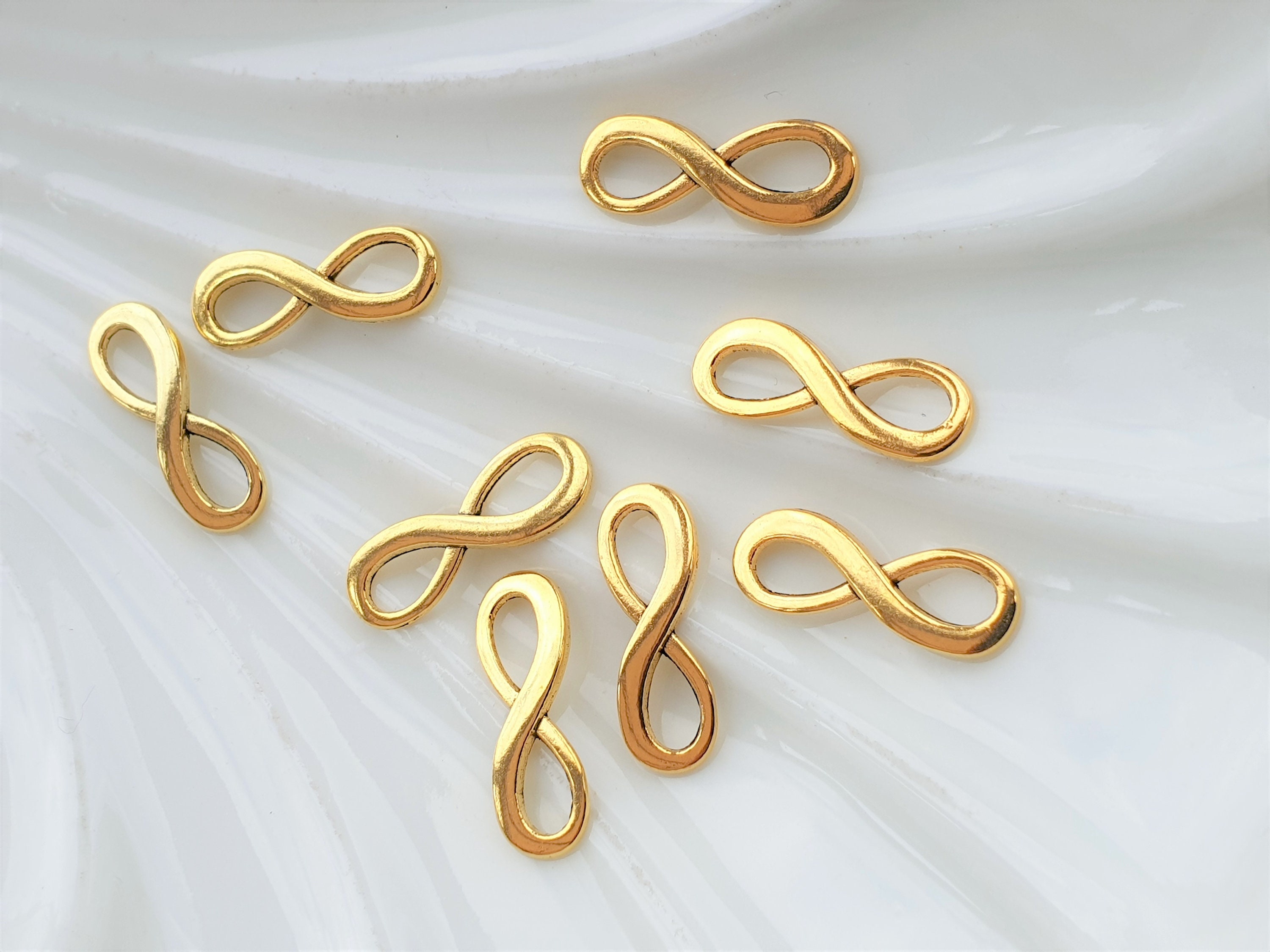 10 X Infinity Connectors Gold Infinity Links Antique Gold | Etsy
