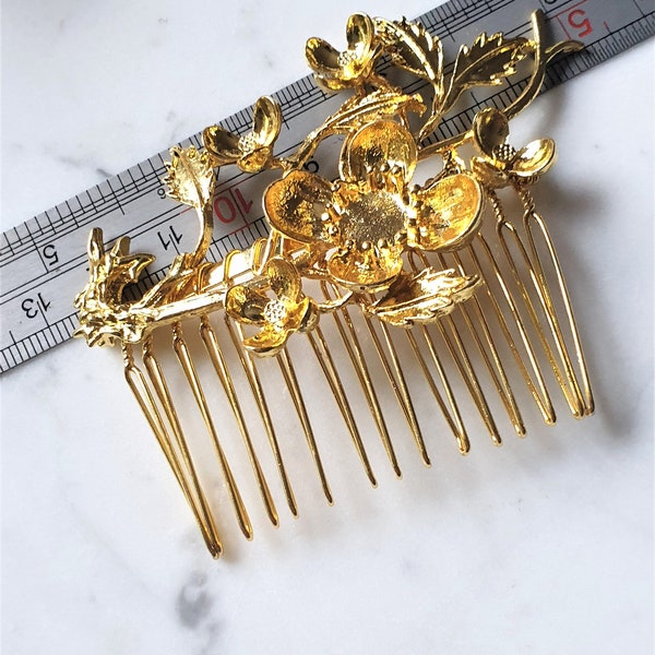 Gold Hair Comb - Etsy