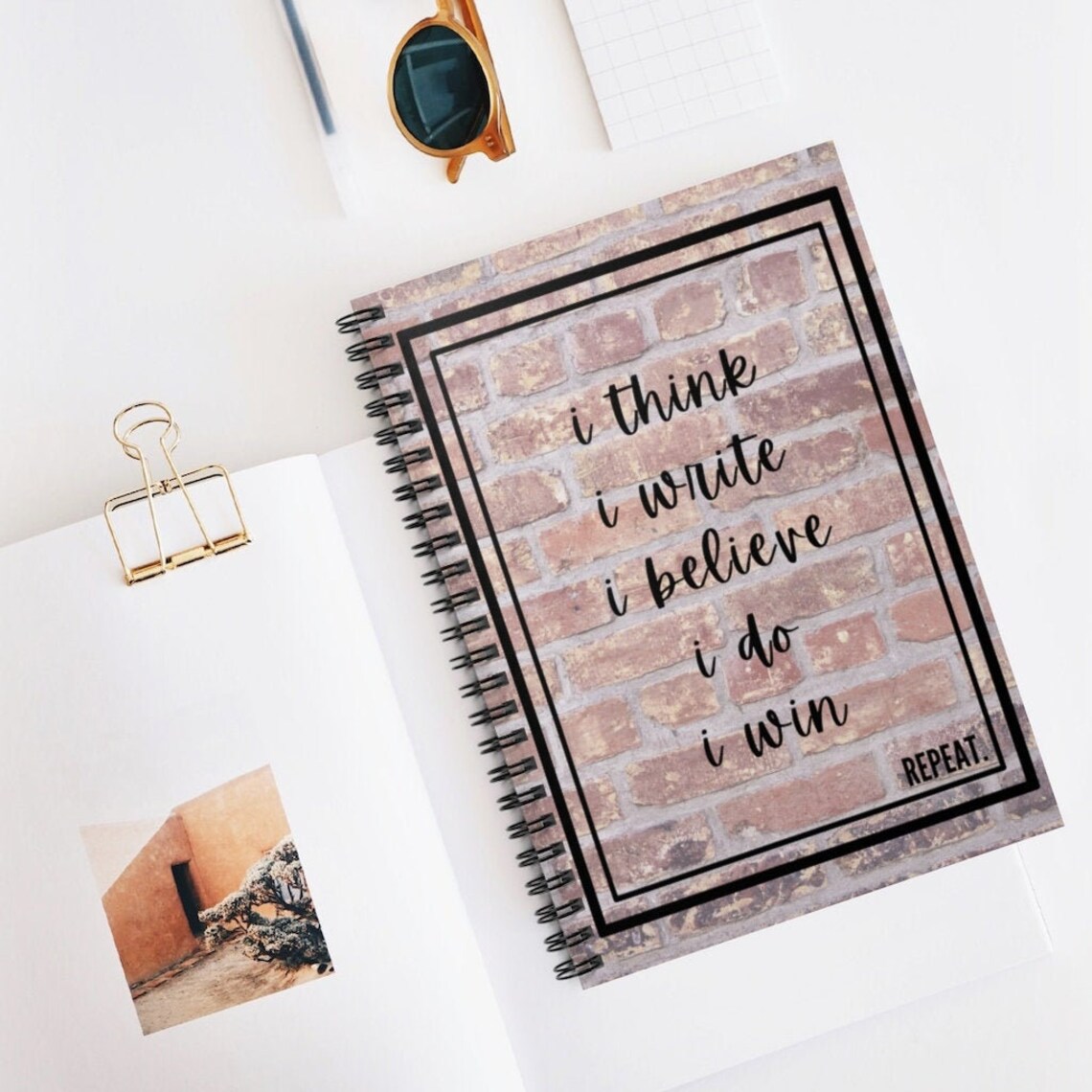 Think Write Believe Do Win Journal Spiral Notebook Ruled | Etsy