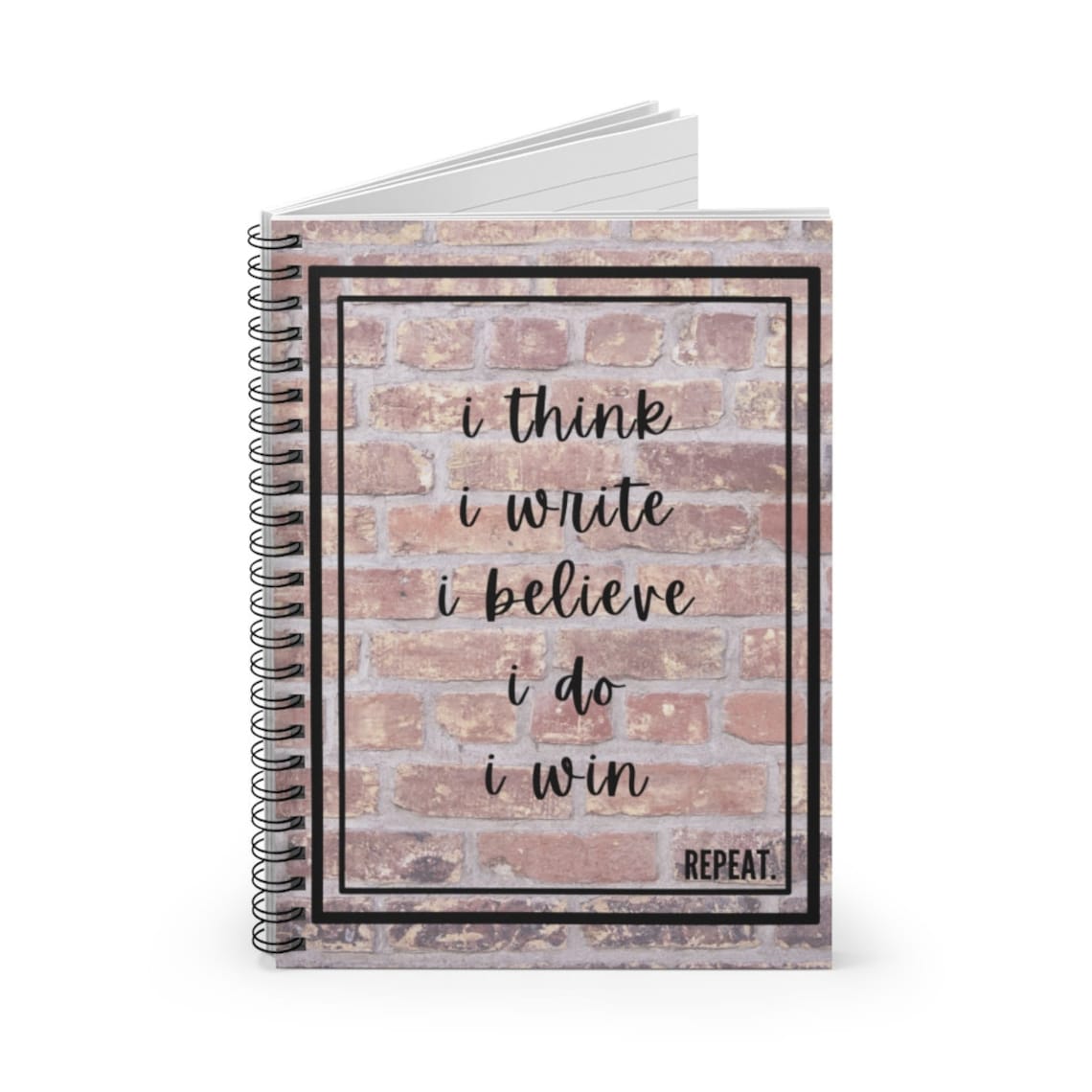 Think Write Believe Do Win Journal Spiral Notebook Ruled | Etsy