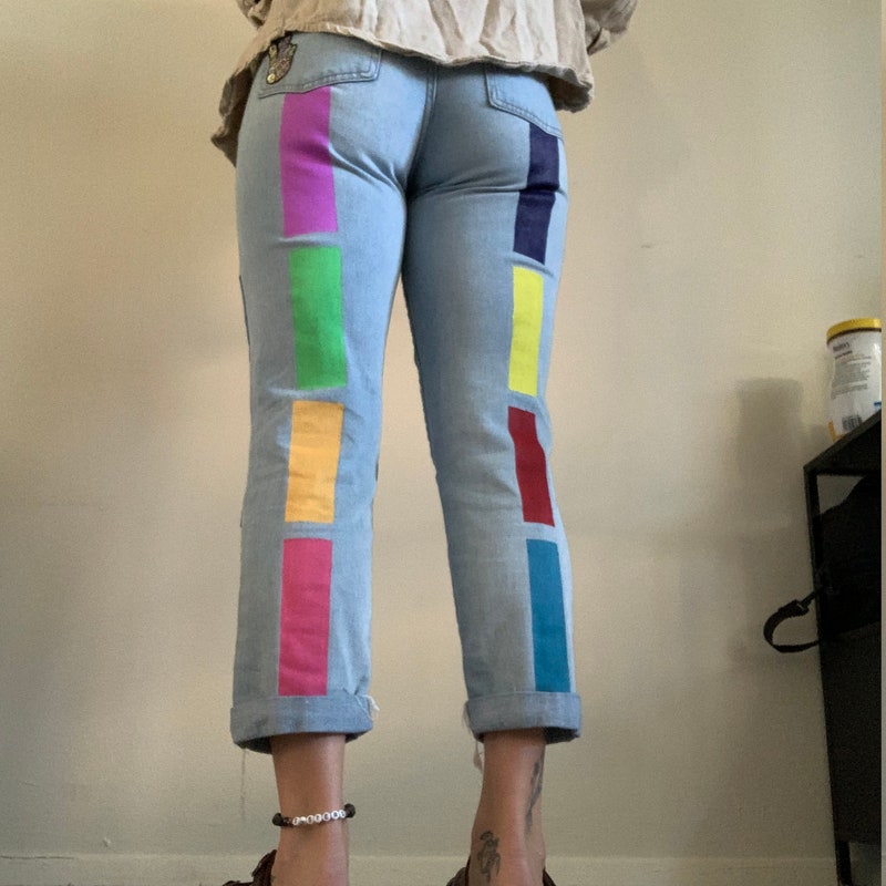 Patched Jeans - Etsy