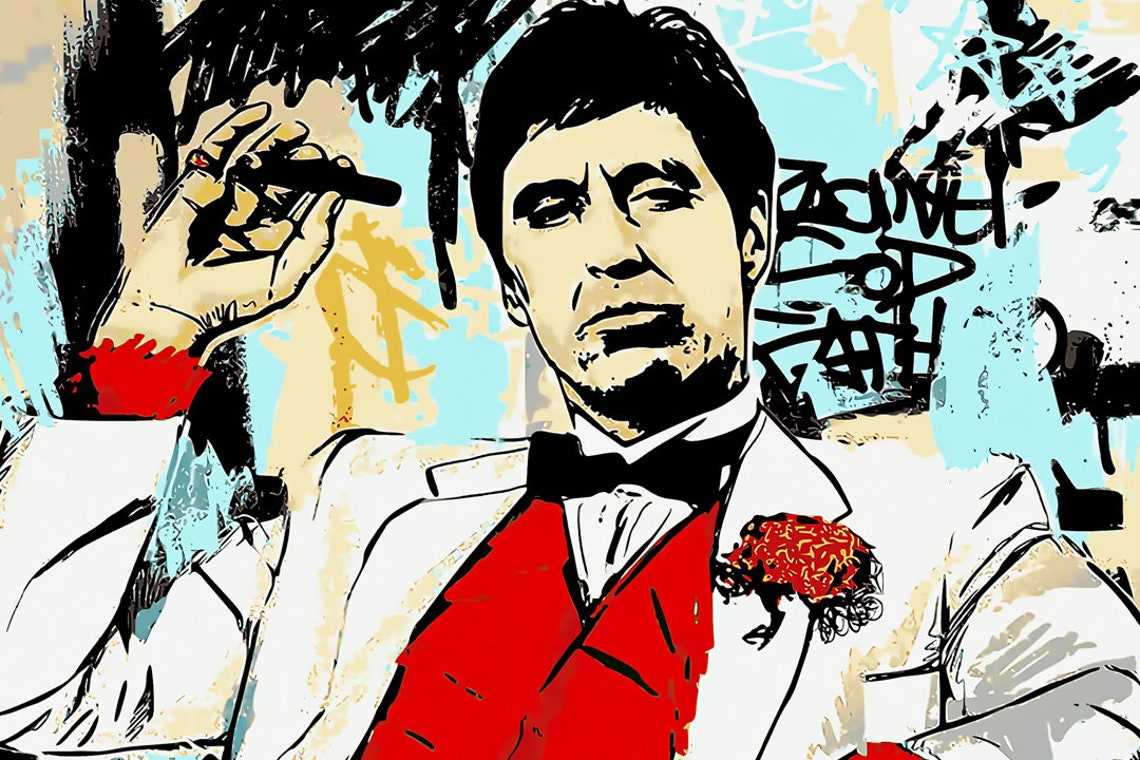 Al Pacino Scarface Classic Movie Legend Graphic Print Wall Art | Etsy