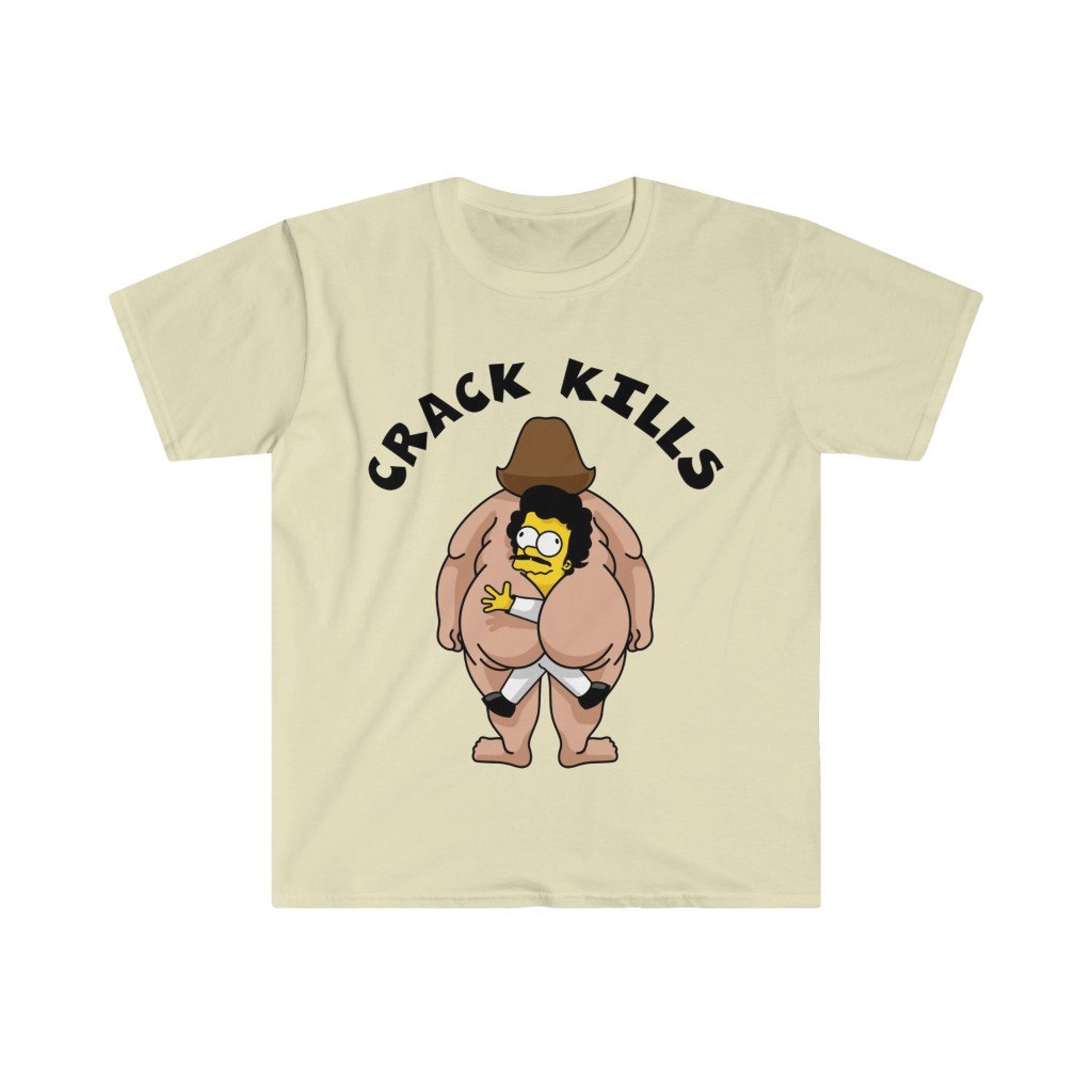 Crack Kills Funny T-shirt, Retro Humor Tee, Hilarious Cartoon Parody ...